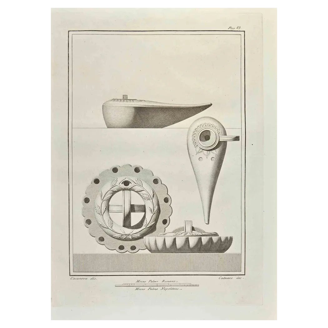 Aniello Cataneo, Roman Objects, Etching, 18th Century | Chairish