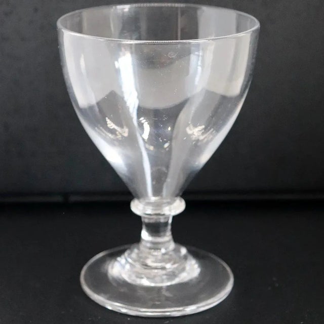 Two English Georgian Clear Glass Rummer Drinking Glasses | Chairish