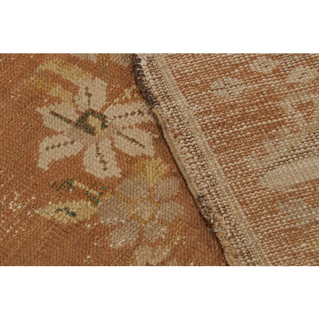 Antique Gordes Traditional Beige and Copper Wool Rug | Chairish
