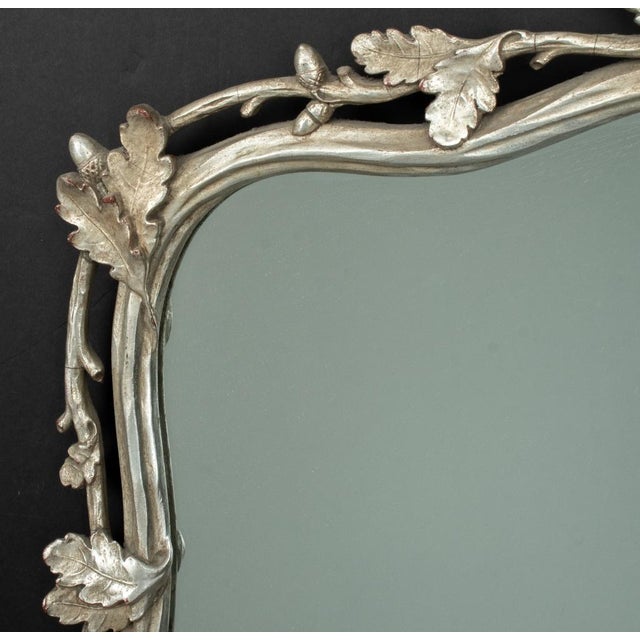 Baroque Revival Oak & Acorn Silvered Wood Mirror | Chairish