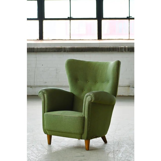 Danish Medium Highback Lounge Chair From the 1940s | Chairish