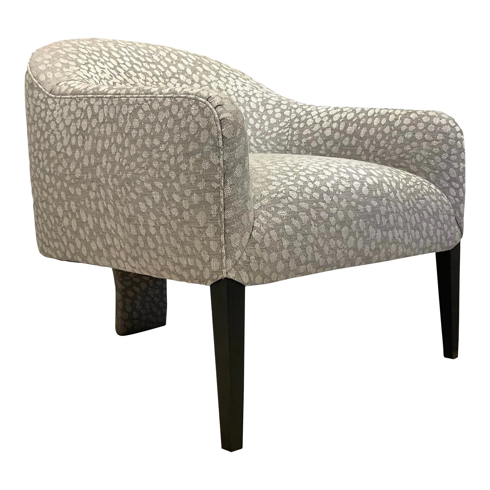 Norwalk Modern Gray Tone on Tone Leopard Print Aruba Tripod Chair ...