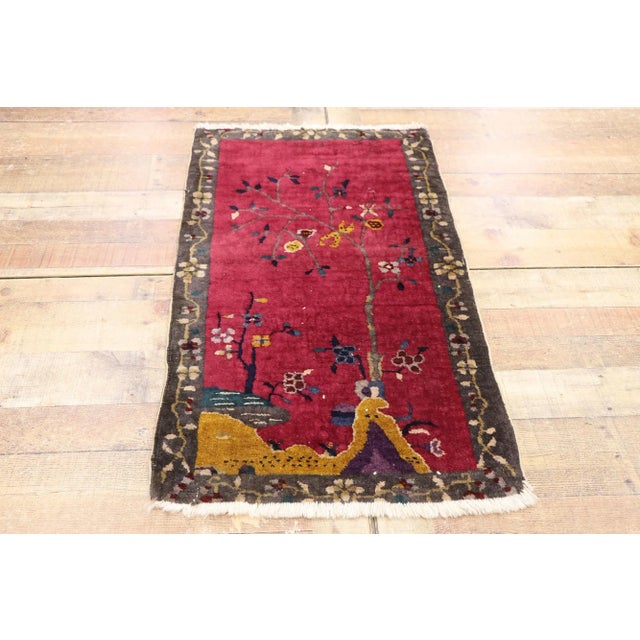 Vintage Chinese Art Deco Rug - 02'02 X 03'09 | Chairish