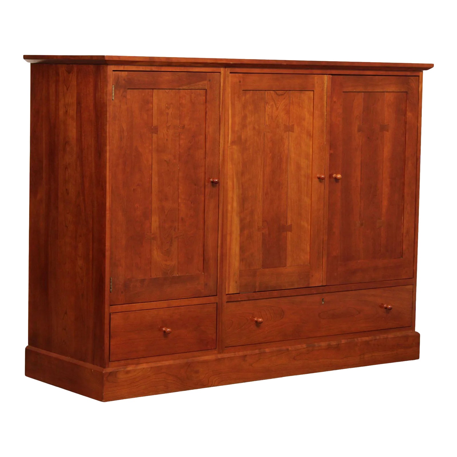 1990s Stickley Mission Collection Cherry Entertainment Unit | Chairish