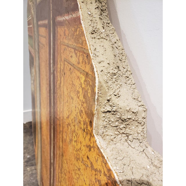 Large Contemporary Fresco Fragment Piece by Artist Jacques Lamy | Chairish