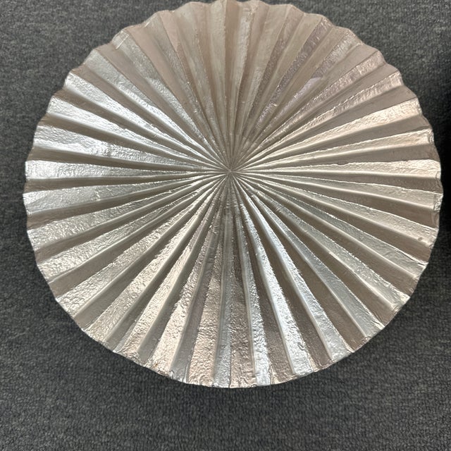 Arteriors Home Modernist Pleated Aluminum Discs, a Set a Four | Chairish