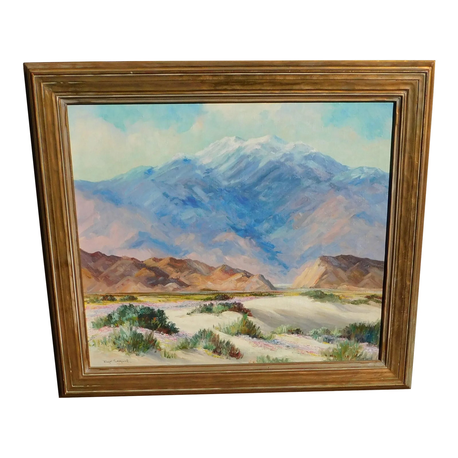 Early 20th Century Joane Cromwell, Oil Painting in Vintage Frame | Chairish