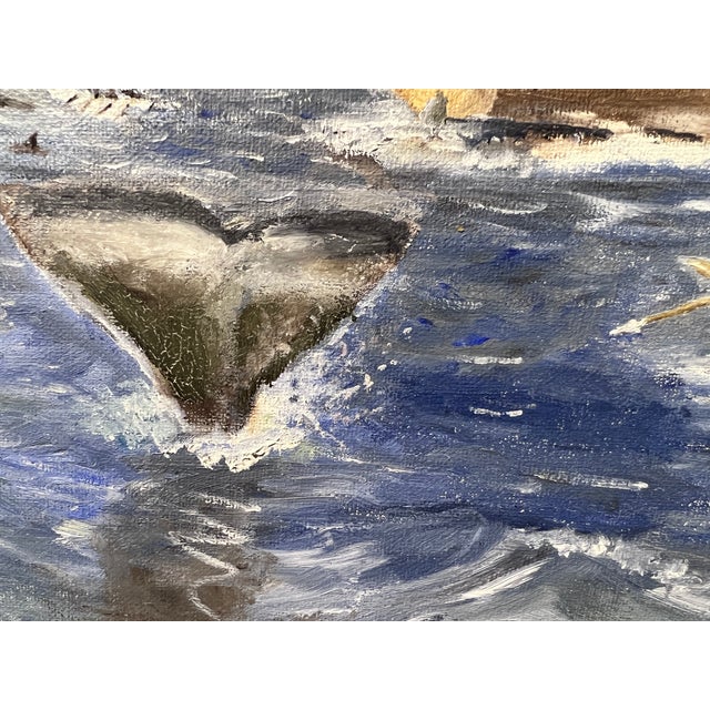 Artist e.f. Fuller Original Painting on Canvas, Seascape, Sailboat ...