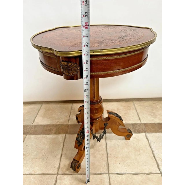 1910s Antique Drum Table Entry Stand Round Pedestal Tri Legs Brass ...