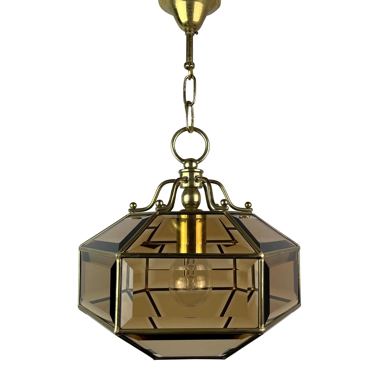 Vintage 1960s Diamond Pendant Lamp Italy | Chairish