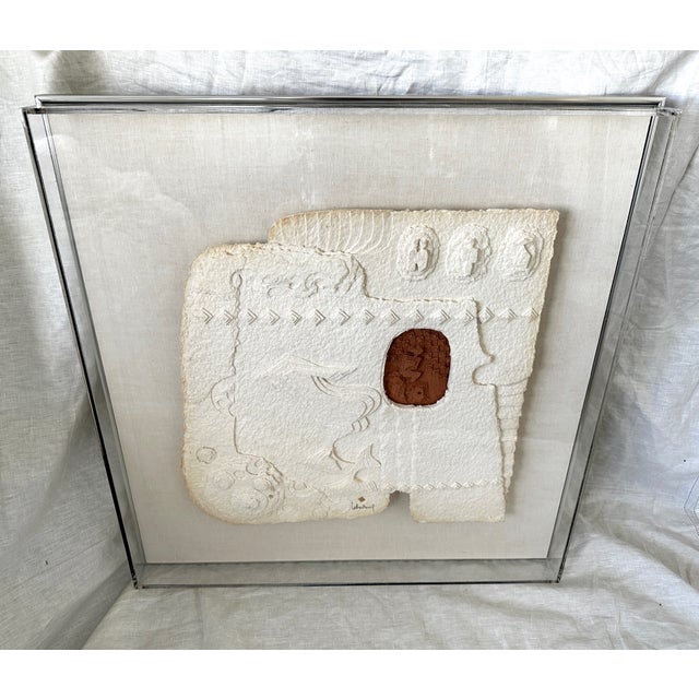 Original Signed Hoi Lebadang Paper Relief Sculpture Framed in ...
