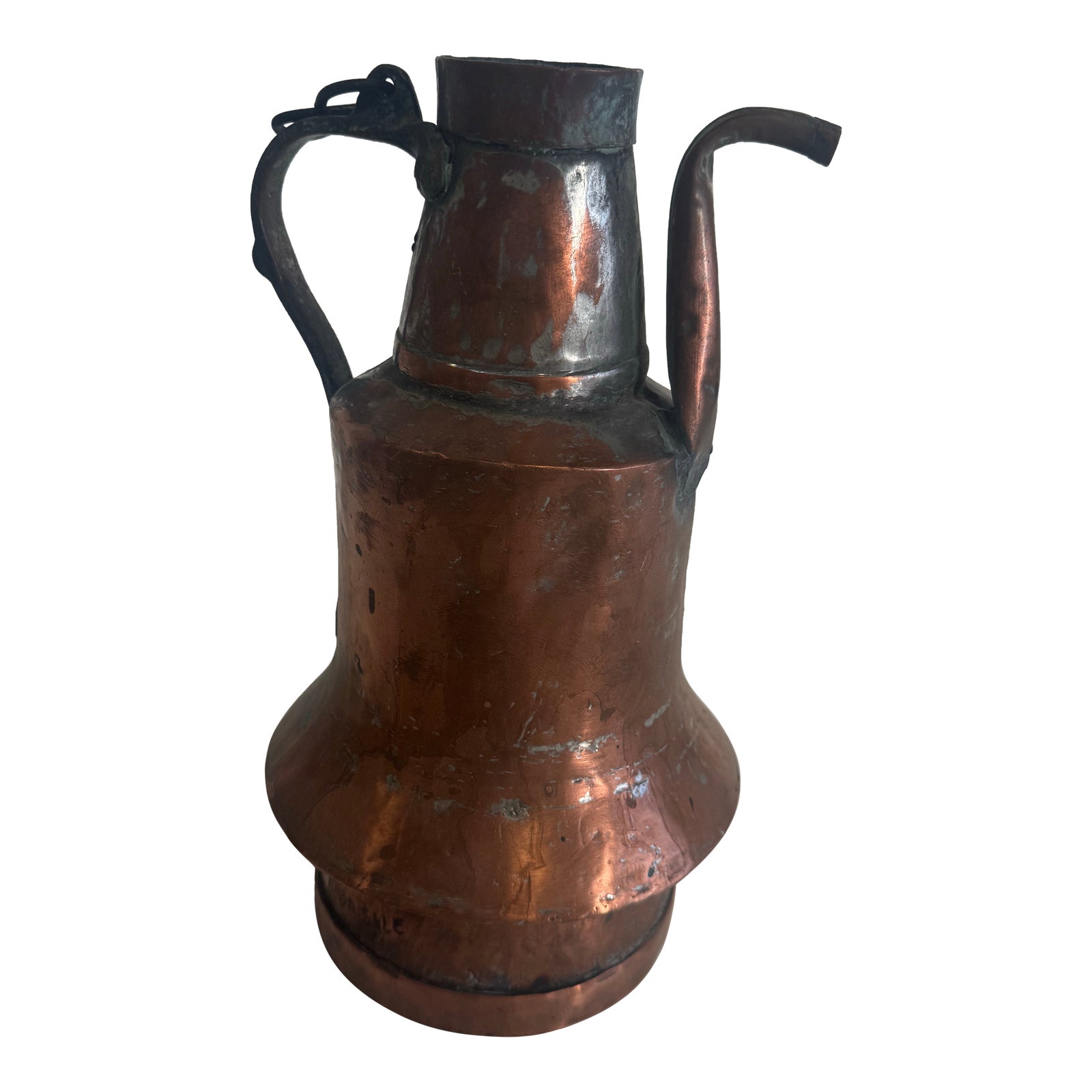Antique Copper Handmade Pitcher, Ewer Hammered Water Boiler Islamic ...