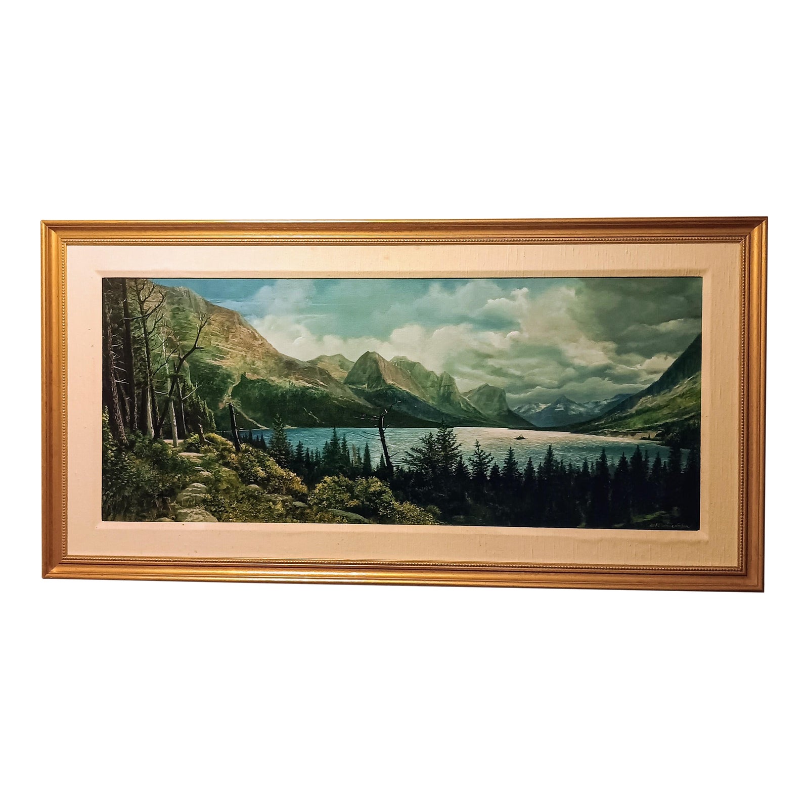 Mid 20th Century A Standout Vintage Landscape Painting by Paul G ...