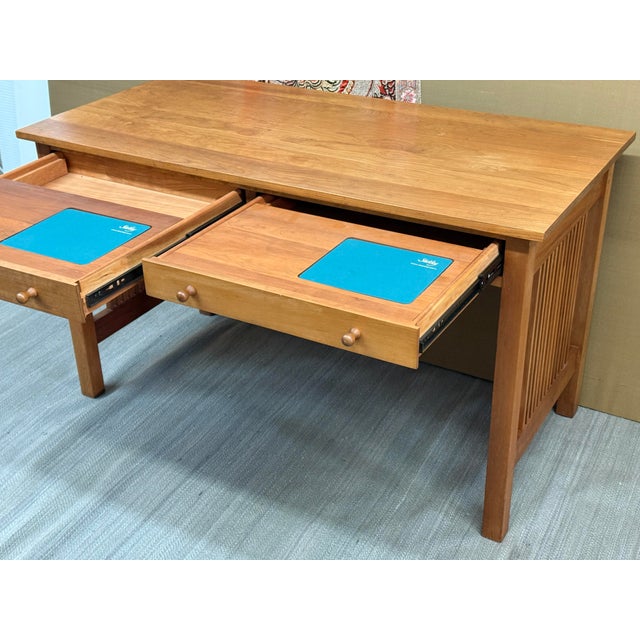 Circa 2001 Stickley Arts & Crafts Cherry Wood Desk | Chairish