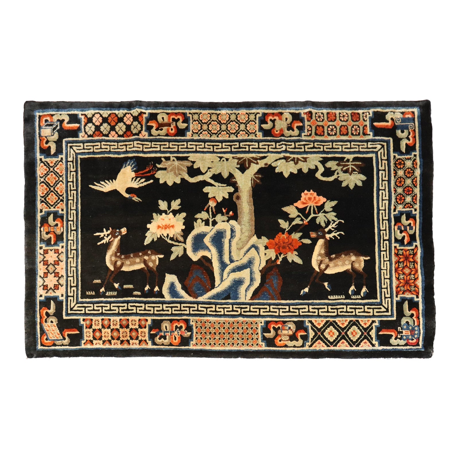 Zabihi Collection Chinese Batou Pictorial Rug | Chairish