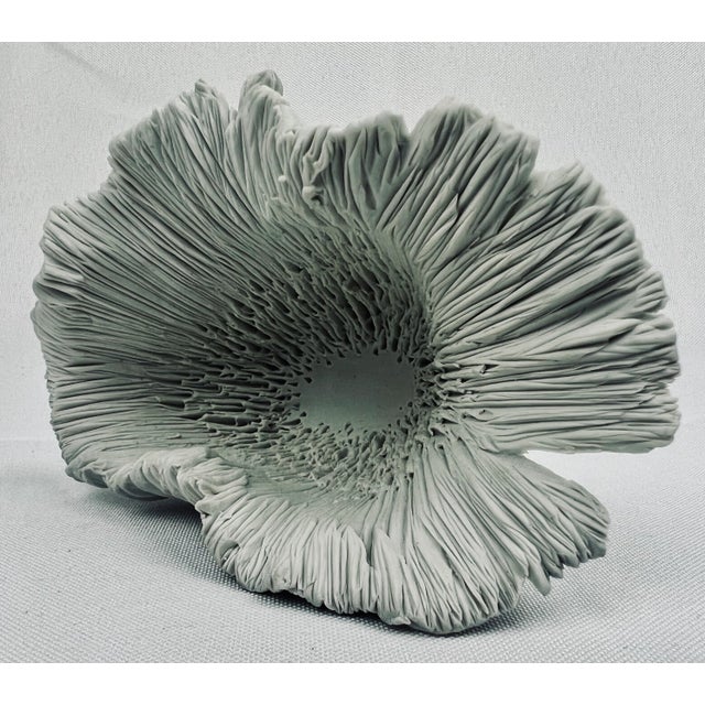 Sea Form Hand Crafted in White Porcelain | Chairish