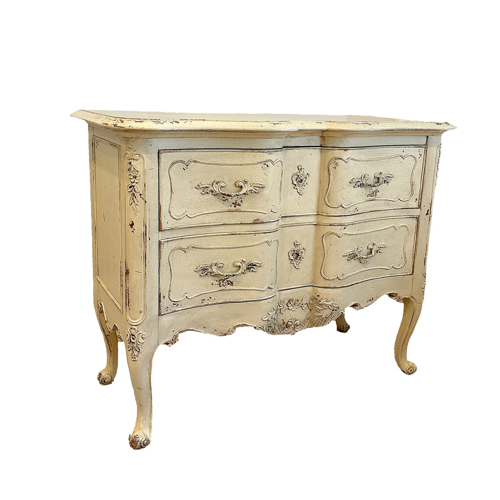 Bespoke French Habersham Furniture Louis XV Cream Colored Commode ...