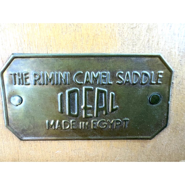 Vintage Mid Century Rimini Egyptian Camel Saddle Foot Stool | Chairish
