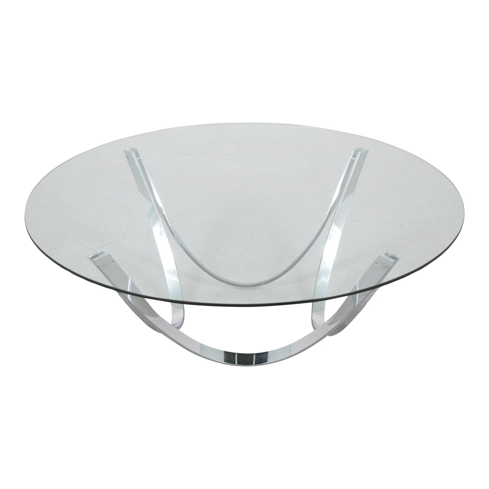 Vintage 1960s Mid-Century Modern Coffee Table: Timeless Steel and Glass ...