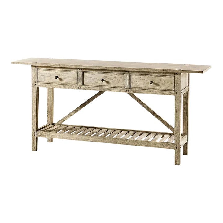 French Country Farmhouse Console Table | Chairish