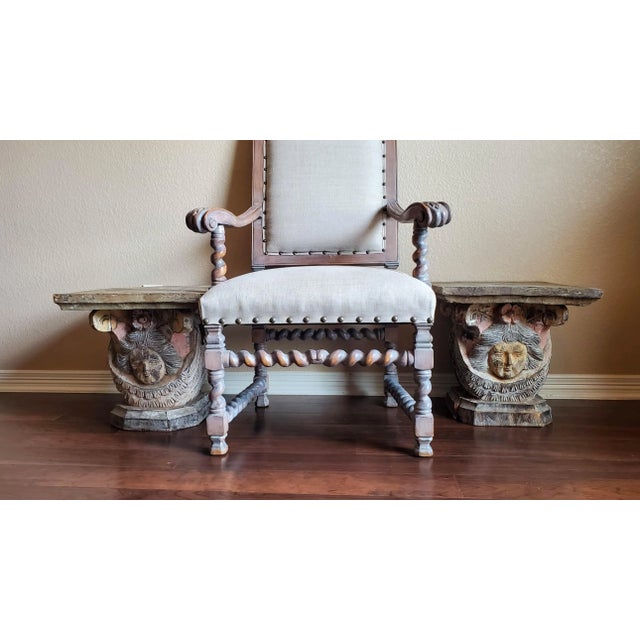 Magnificent 19th Century Baroque Architectural Salvage Carved & Painted ...