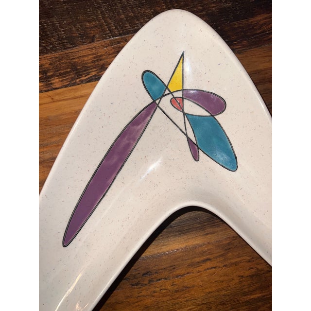 Vintage Modern Atomic Ashtray or Candy Dish in Boomerang Form | Chairish