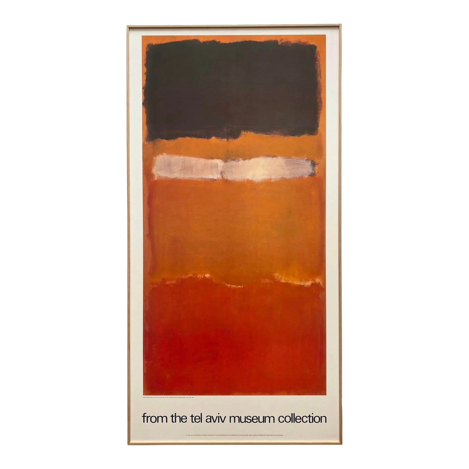 Mark Rothko Vintage 1986 Modernist Lithograph Print Framed Abstract ...