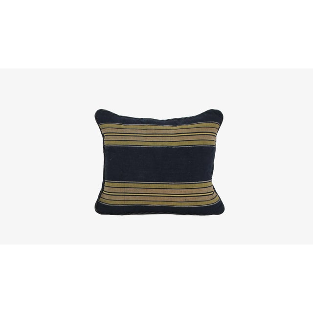 Japanese Cotton Shima Striped Pillow | Chairish