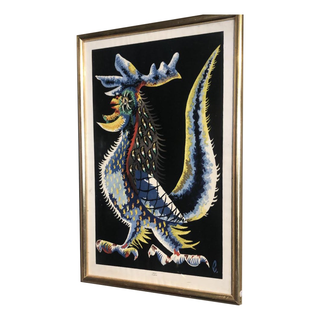 Jean Lurçat, Le Guerrier, 1960s, Lithographic Stencil | Chairish