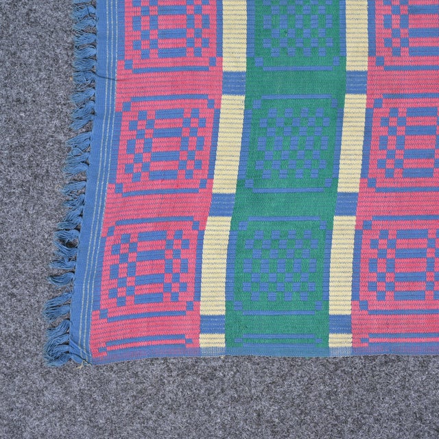 Hand Knitted Khes Vintage Throw With Tassels | Chairish