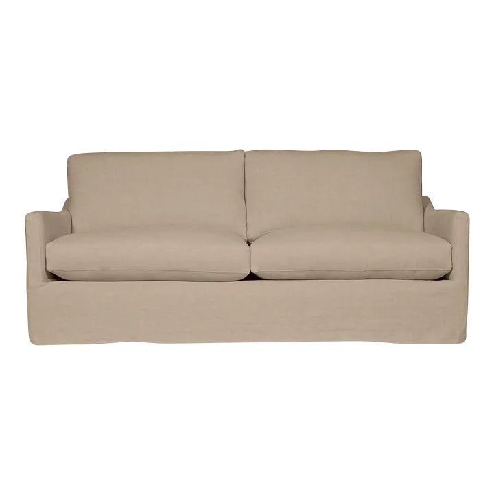 Moss Home Megan Sofa 108"W, Safari Flax | Chairish