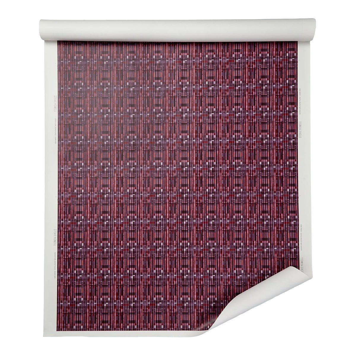 Good Girl Gone Plaid Dark Red Wallpaper | Chairish