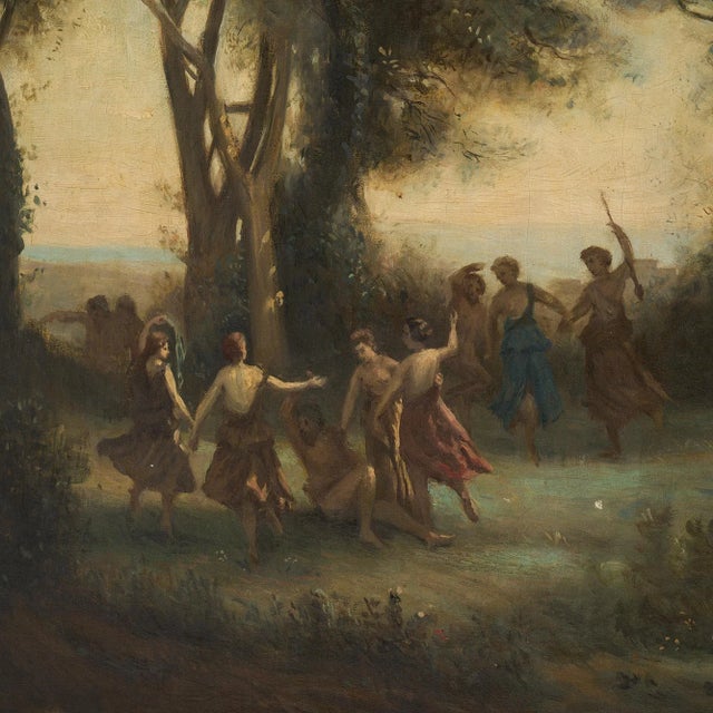 19th Century Oil Painting of Dance of the Nymphs | Chairish