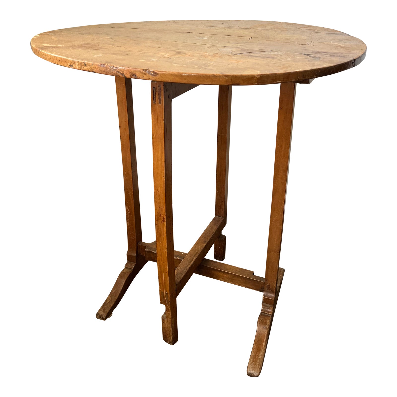 Late 19th Century Antique Walnut French Folding Vitners Tasting Side ...