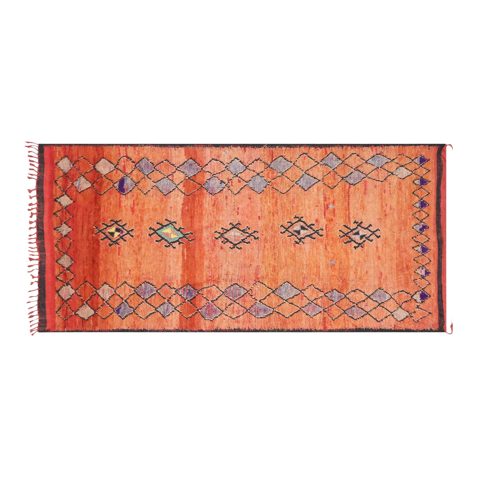 1970s Woven Moroccan Berber Carpet | Chairish