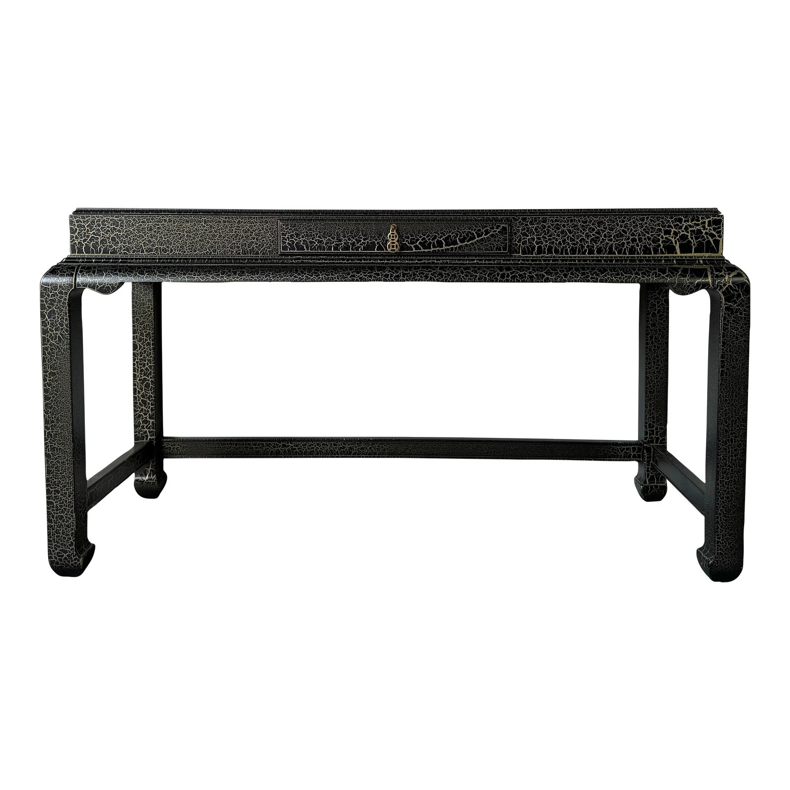 Vintage Asian Ming - Style Black Console or Sofa Table by Lane | Chairish