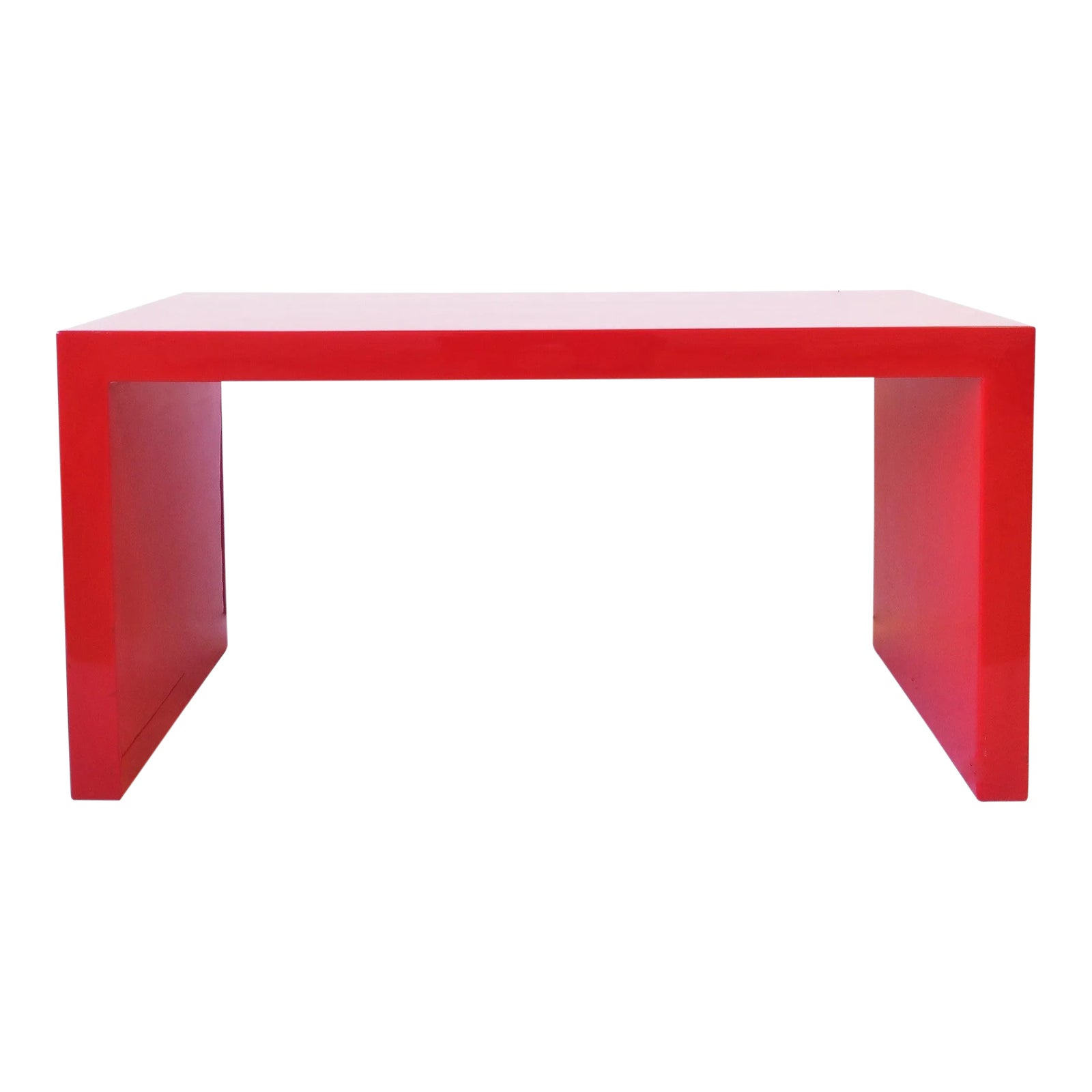 Red Acrylic Coffee Cocktail Table or Bench | Chairish