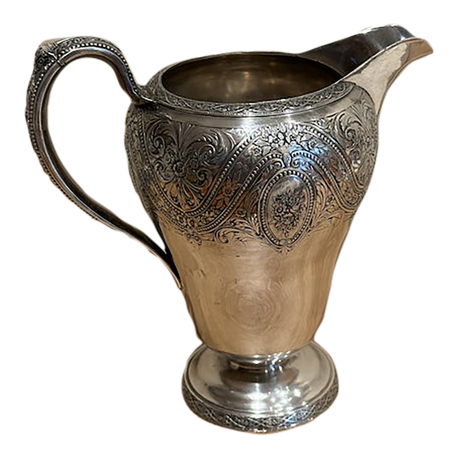 Antique Wilcox 773 Silver Plated Water Pitcher – Intricate Repoussé ...