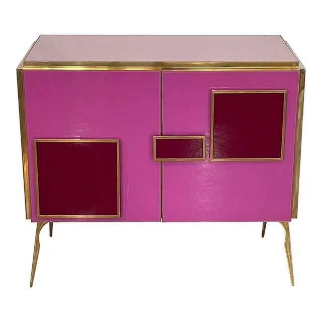 Pink LED Sideboard, 1980s | Chairish