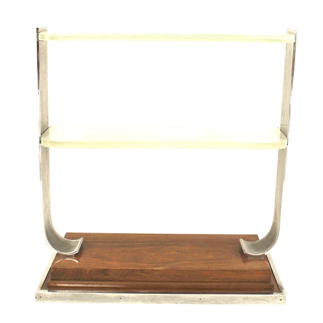 1940s French Palisander & Chrome Console Table, Attrib. To Jacques ...