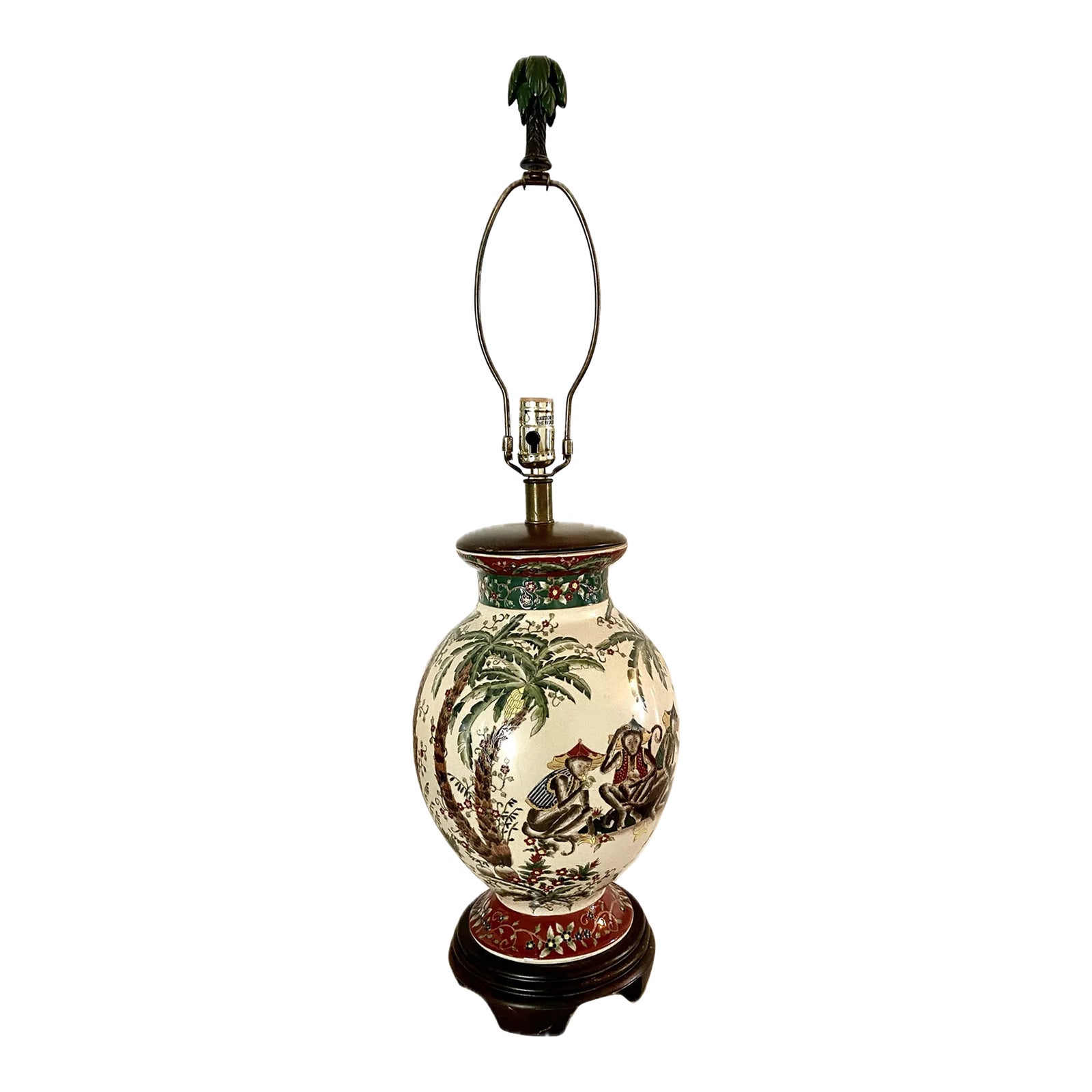 Vintage Fredrick Cooper Chinoiserie Asian Handpainted With Palm Trees ...