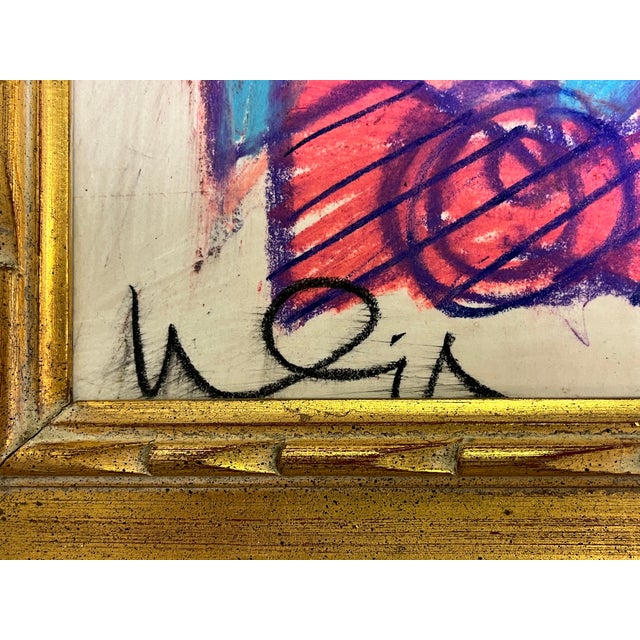 Signed Original Wayne Cunningham Abstract Figure Modern Art | Chairish