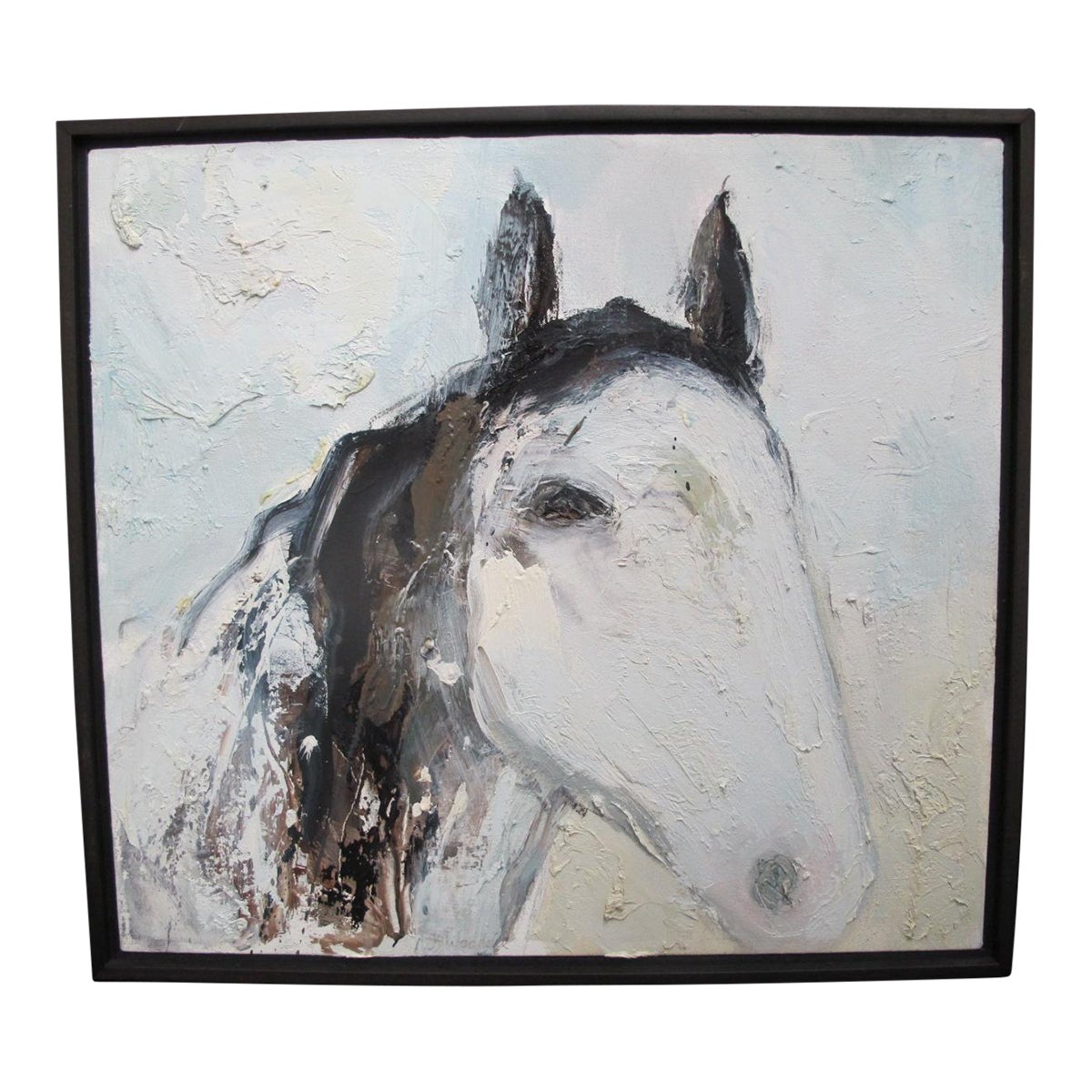 Theodore Waddell Montana Framed Sankey's Mare Horse Oil Encaustic ...