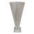 1980s Symmetrical Cone-Shaped Frosted Glass Vase | Chairish