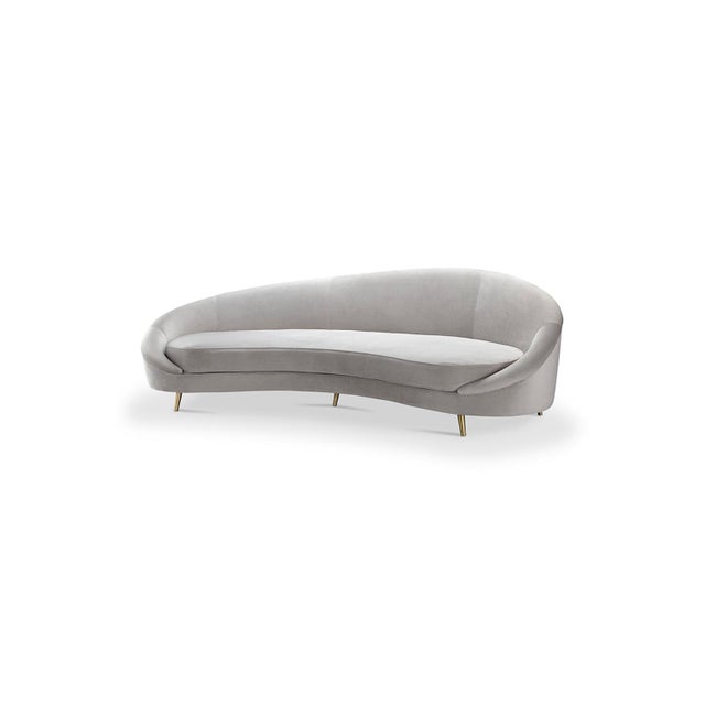 Vesta Calix Sofa in Brass | Chairish