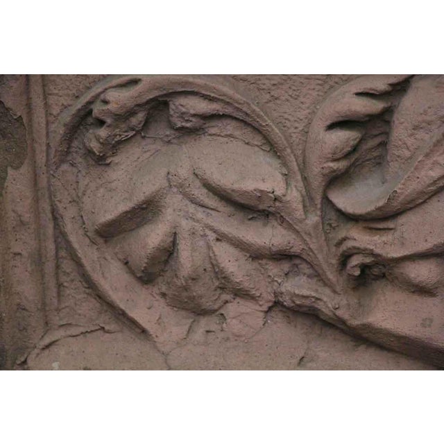 Red Terra Cotta Floral Stone | Chairish