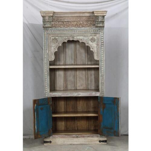 Bookcase Made From Indian Antique Elements | Chairish