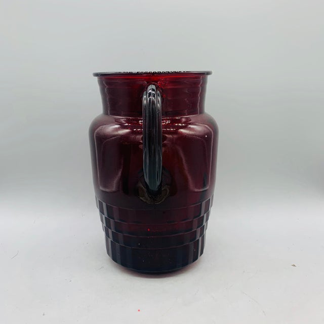 1940s Anchor Hocking Royal Windsor Ruby Pitcher - 7 Piece Set | Chairish
