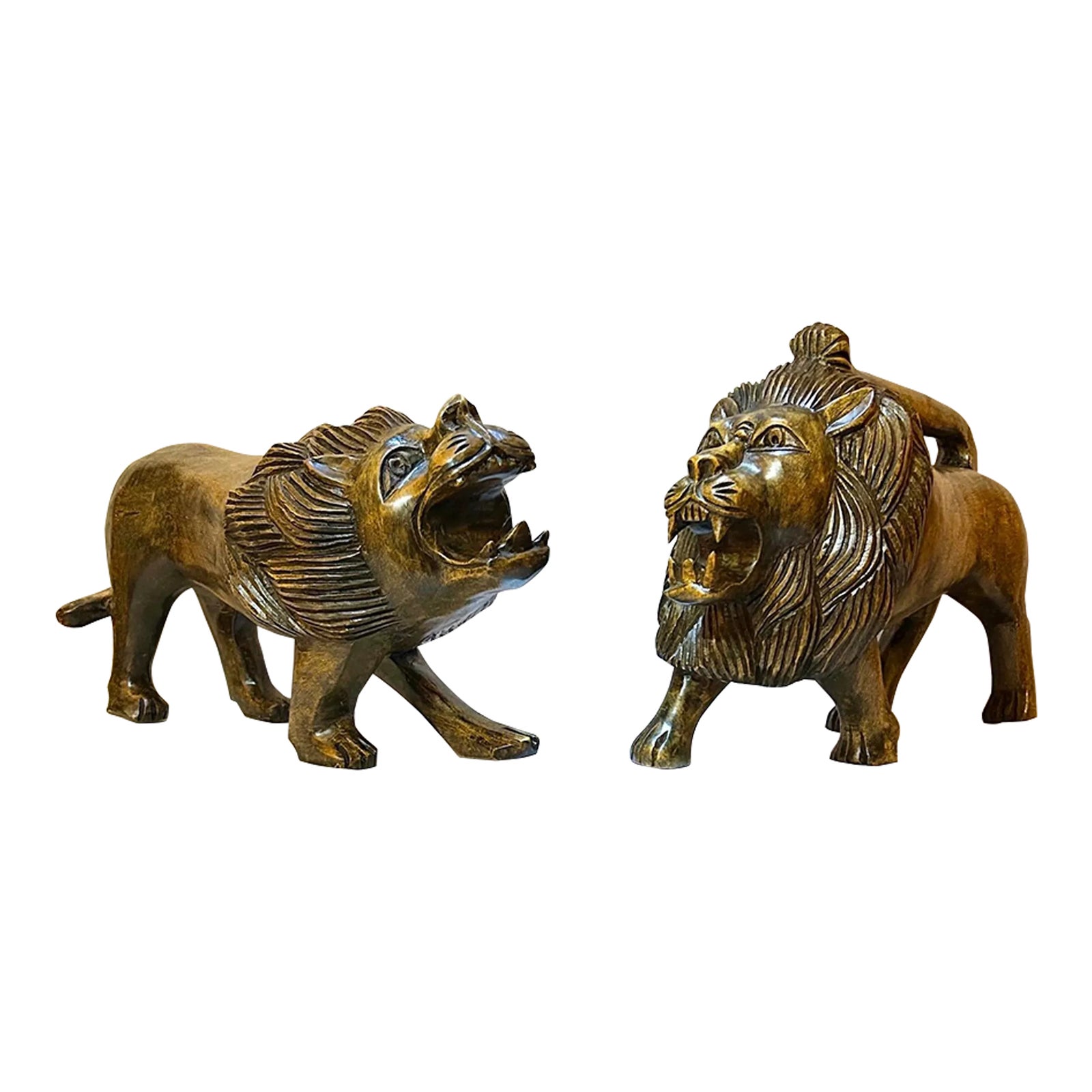 Final Markdown! Large Hand Carved in Wood From Sierra Leone Lion ...
