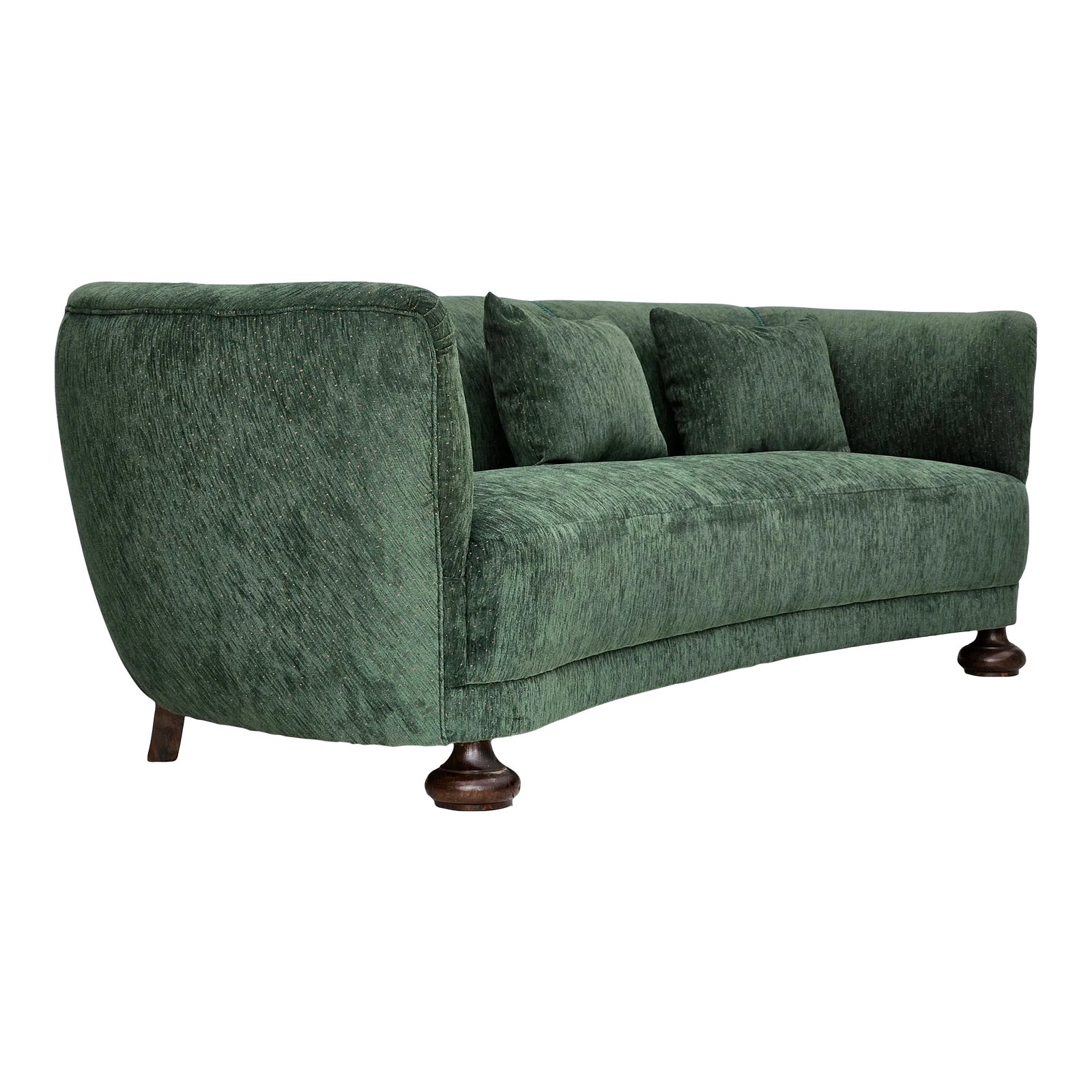 1960s, Danish Design, Reupholstered 3 Seater "Banana" Sofa, Vintage ...